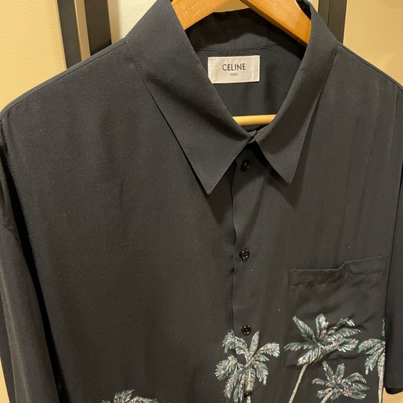 Celine | Shirts | Celine X Hedi Slimanesequinembellished Palm Trees ...